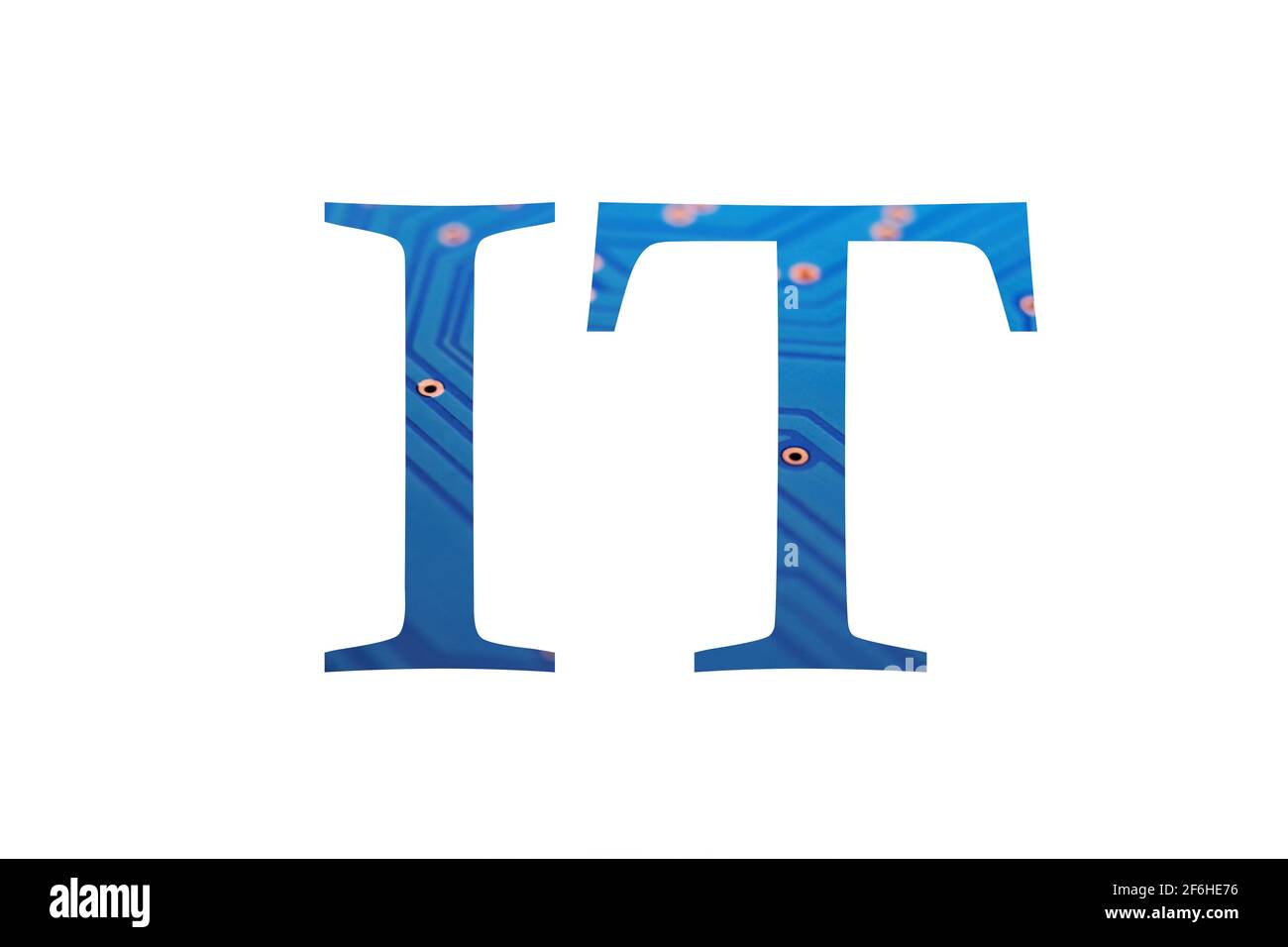 Word IT made from motherboard isolated on white Stock Photo - Alamy