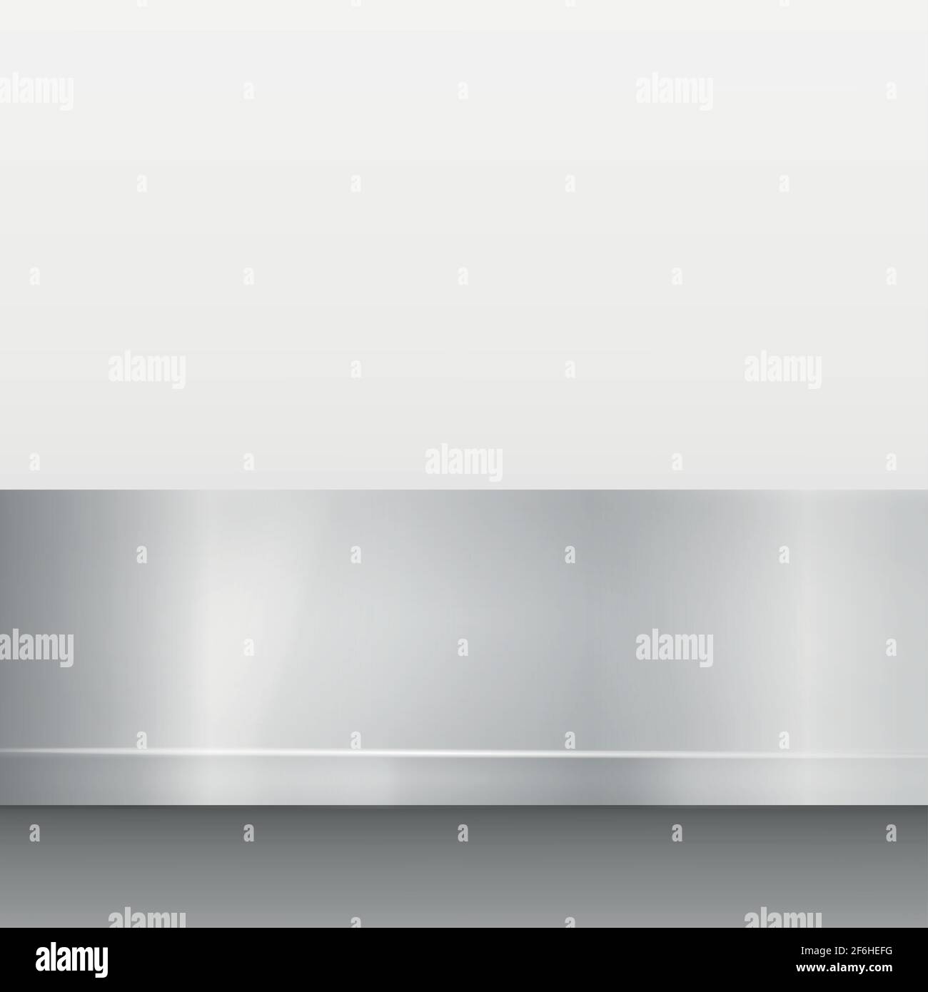 Metal kitchen countertop, iron texture, large table on a white ...