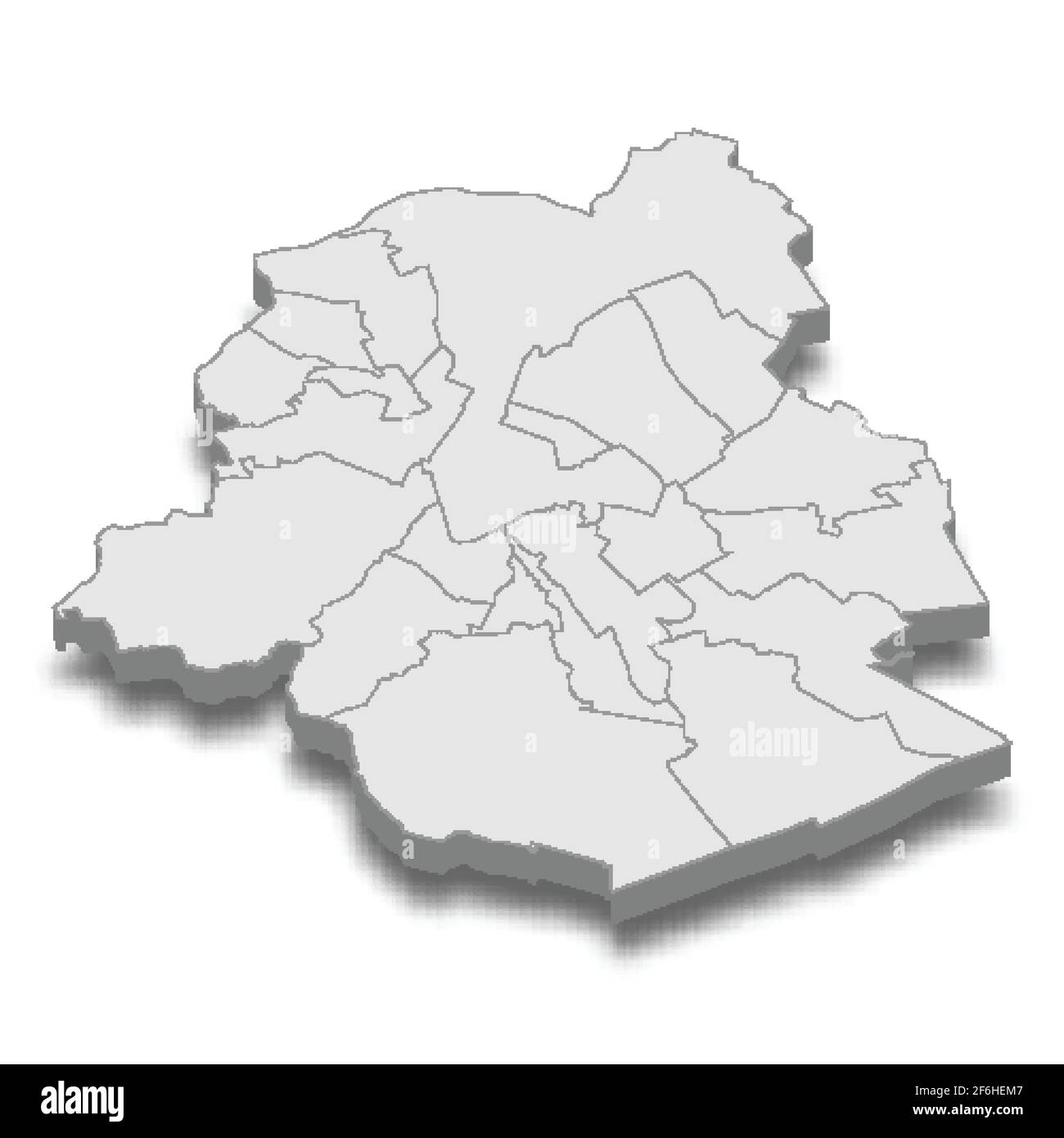 3d isometric map of Brussels City is a Capital of Belgium, vector ...