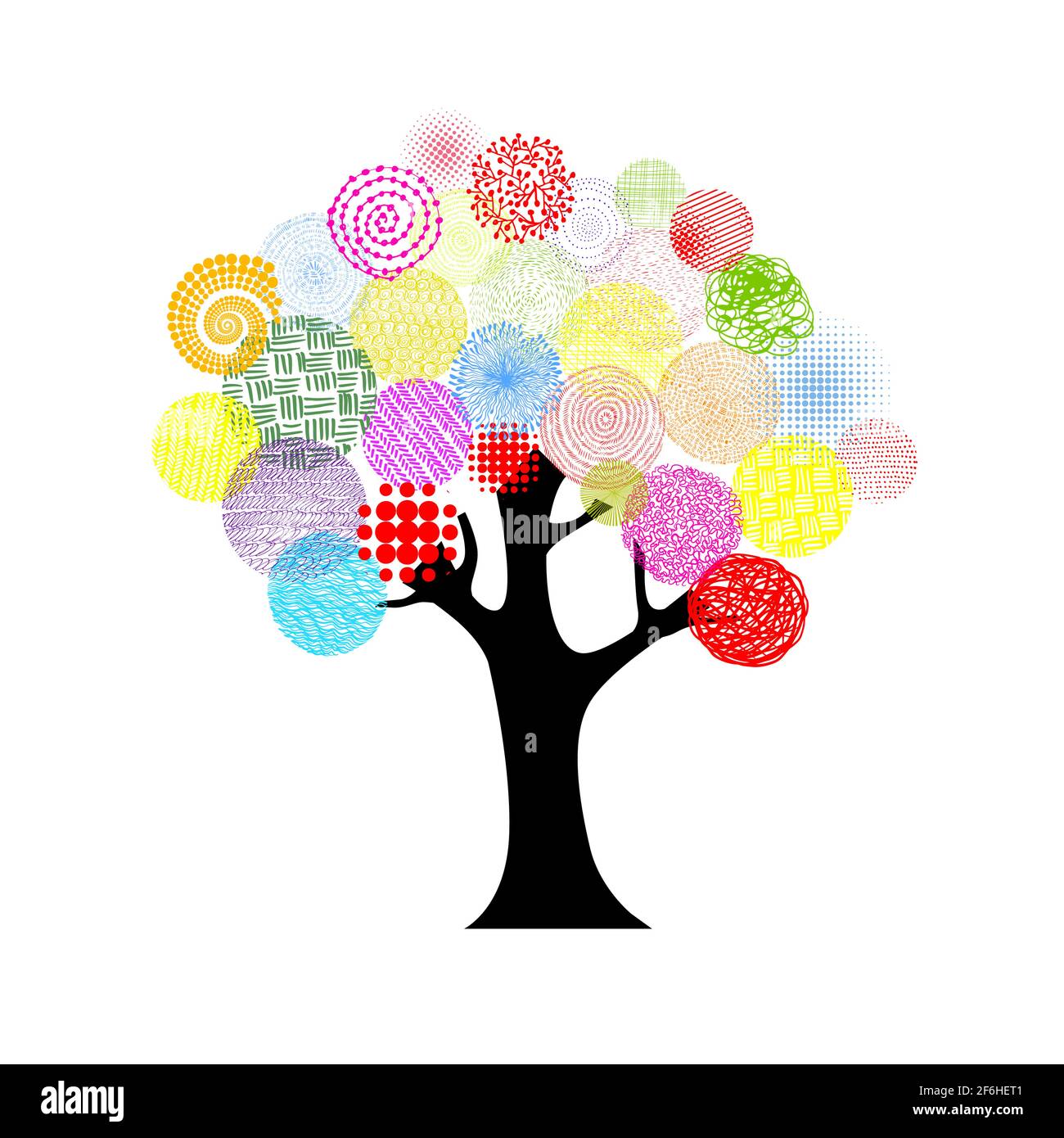 Abstract tree with circles. vector Stock Vector Image & Art - Alamy