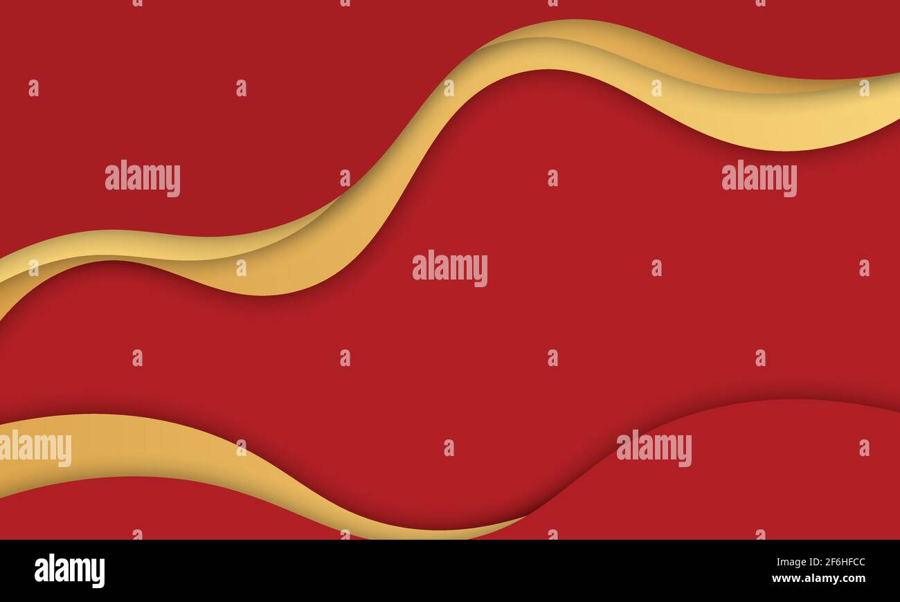 Red and gold wavy background. Template for ads of intellect ...