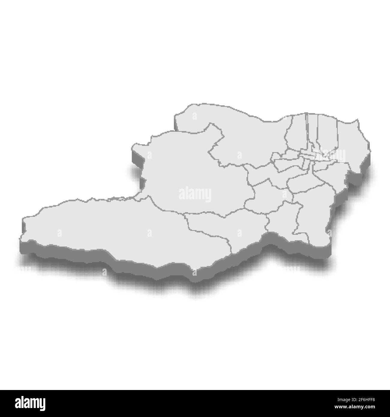 3d isometric map of Caracas City is a Capital of Venezuela , vector ...