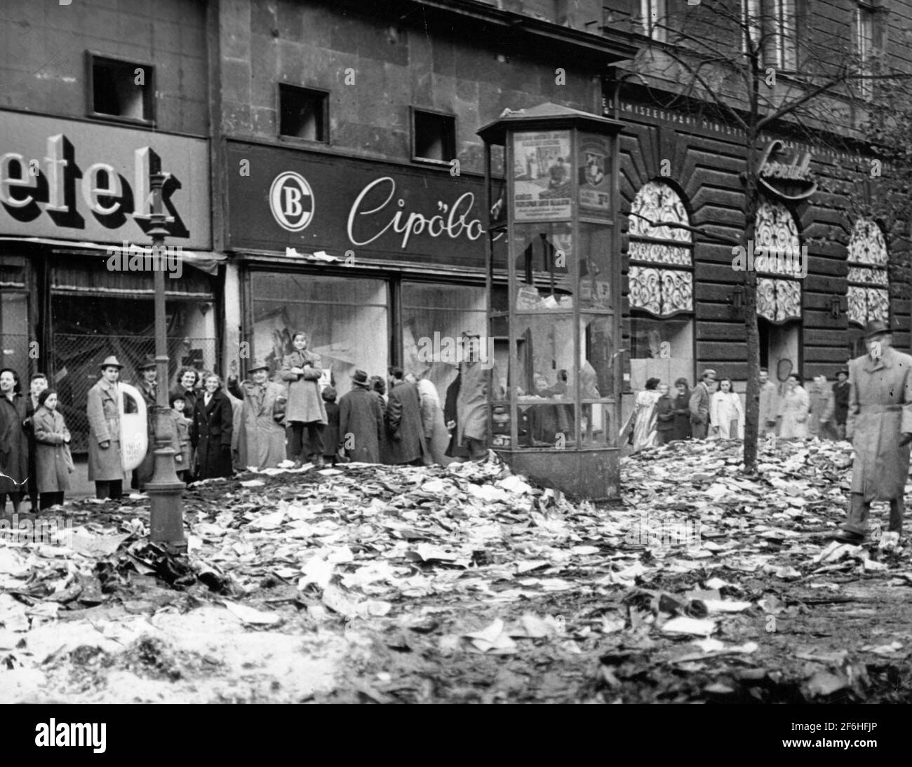 BUDAPEST 1956-11-01 The Hungarian Revolution 1956. Destruction in ...