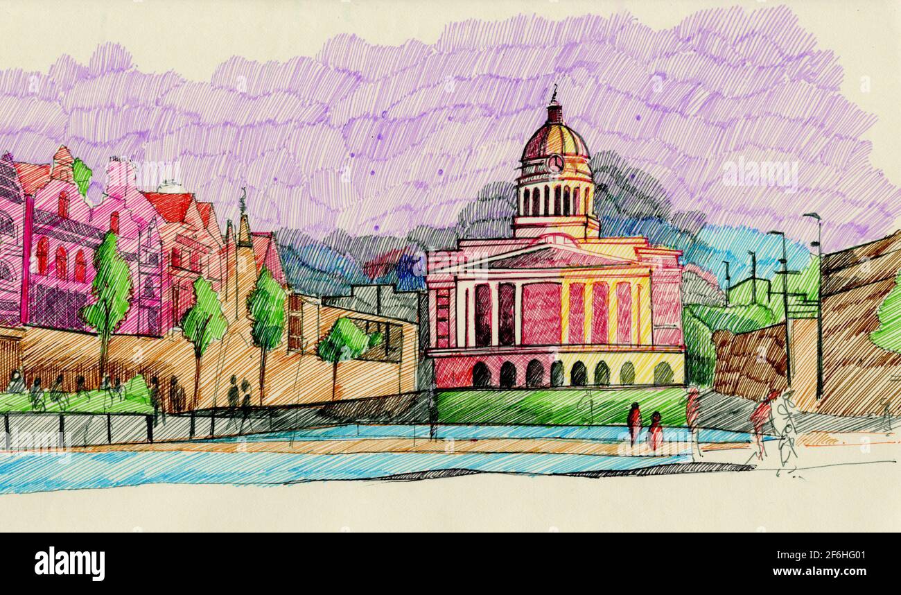 Old architectural drawing hi-res stock photography and images - Alamy