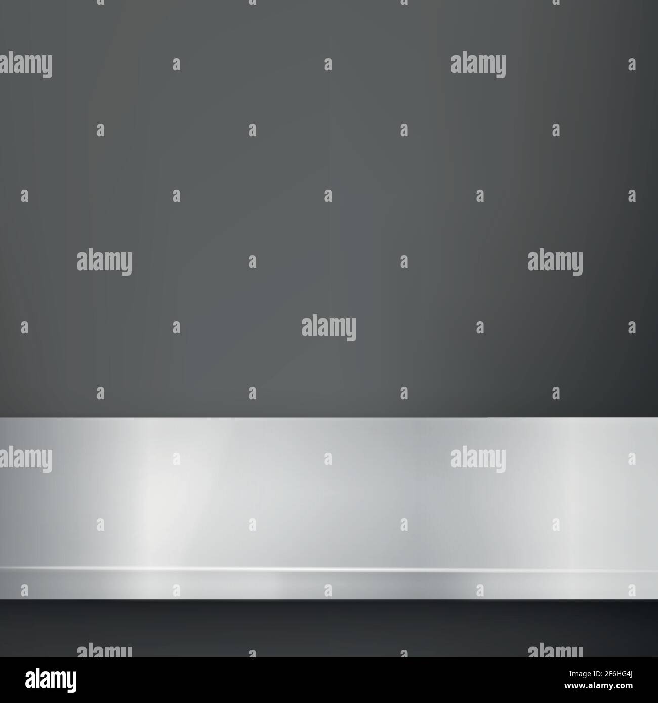 Metal kitchen countertop, iron texture, large table on a black ...