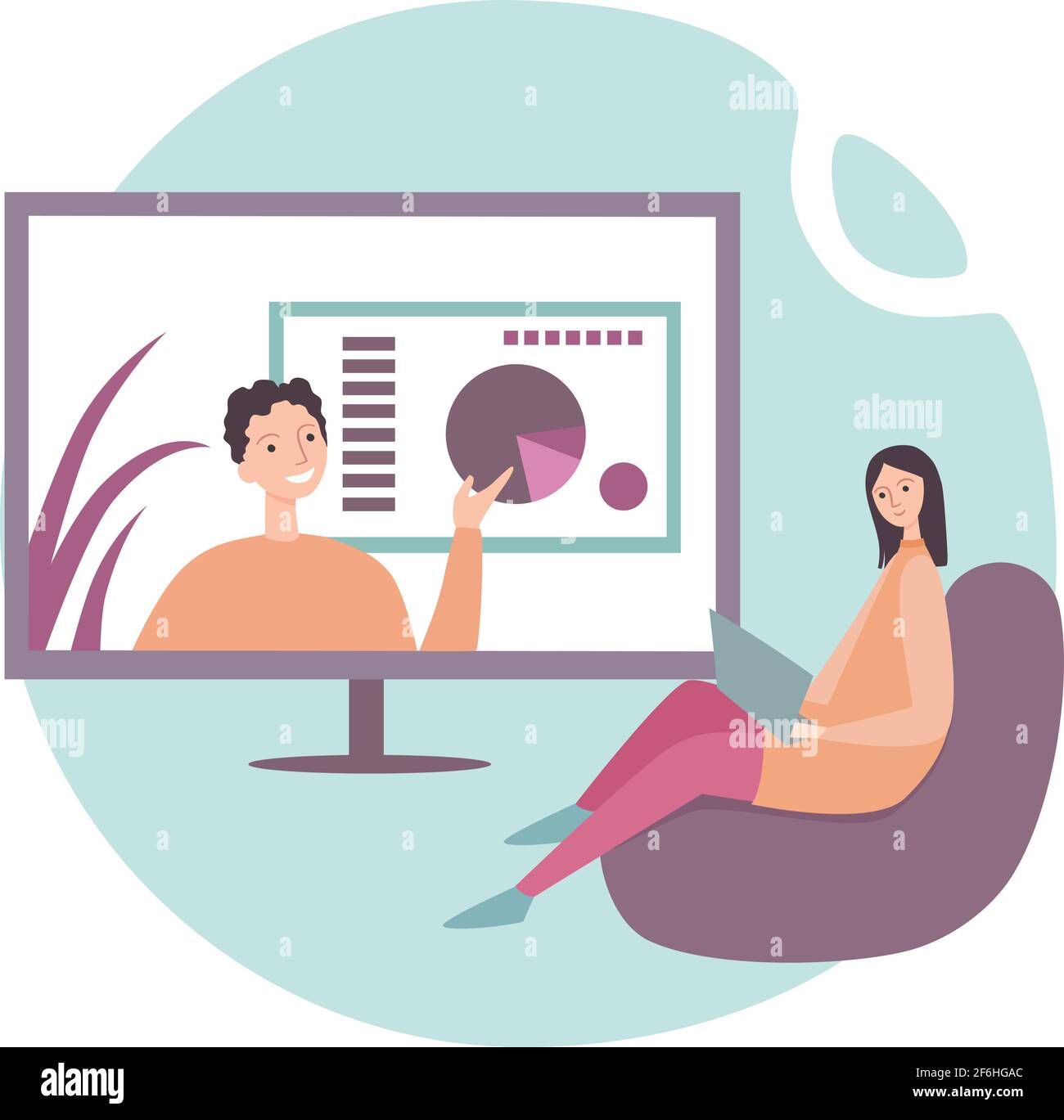 Zoom meeting cartoon Cut Out Stock Images & Pictures - Alamy