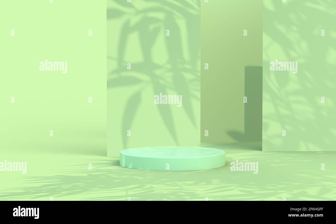 green mockup for products' presentation - 3D rendering Stock Photo - Alamy