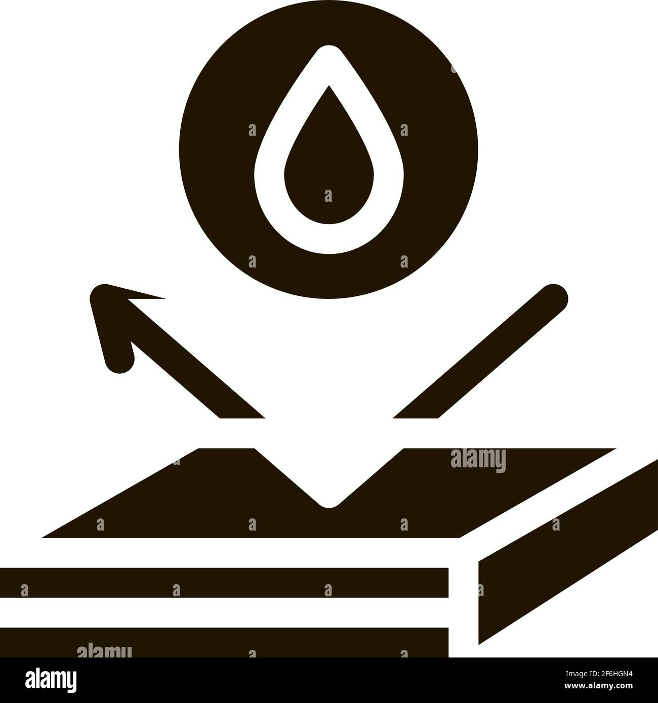 waterproof roof icon Vector Glyph Illustration Stock Vector Image & Art ...