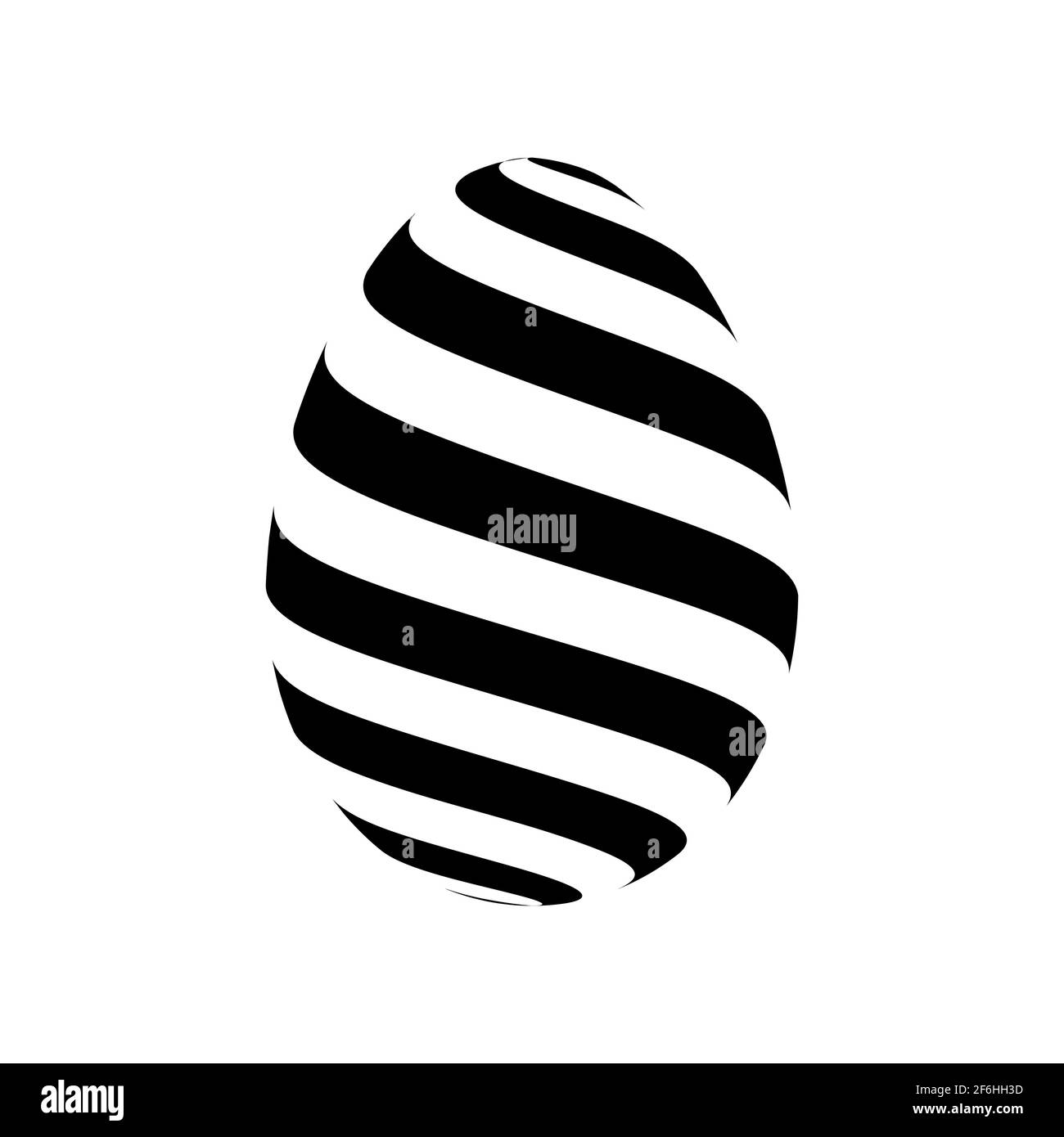 Easter egg - black striped pattern Stock Vector Image & Art - Alamy