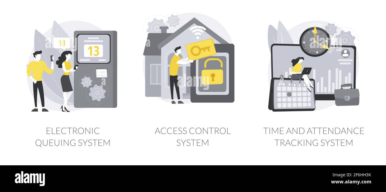 Digital tracking systems abstract concept vector illustrations Stock ...
