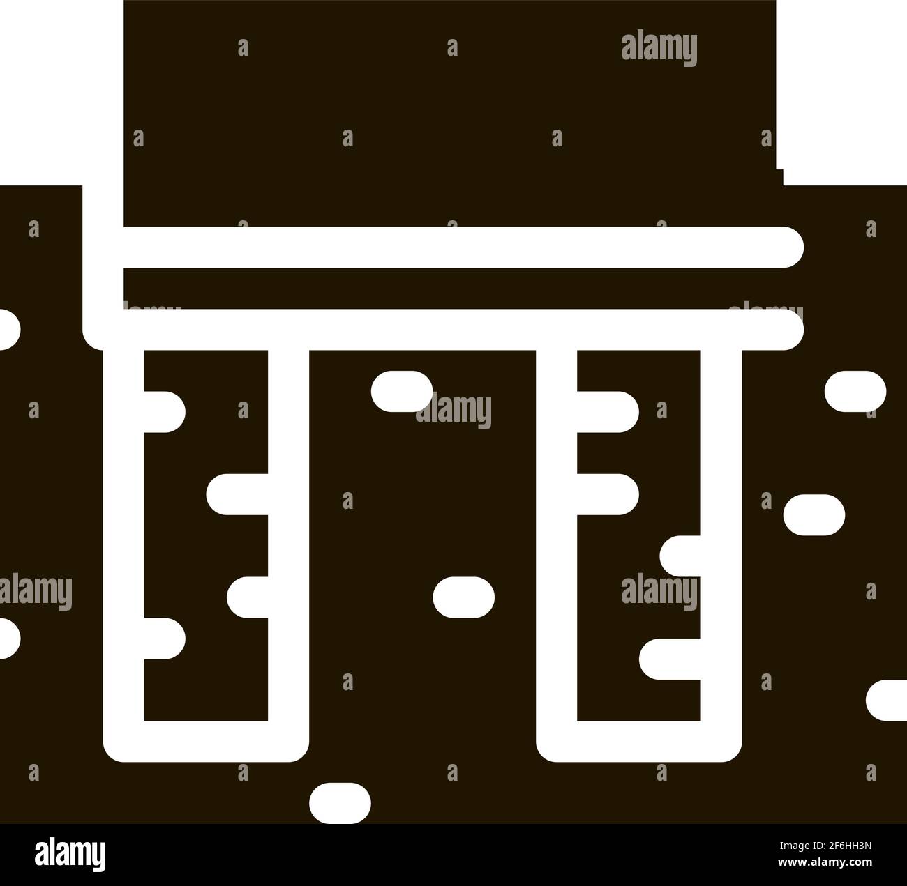 wooden foundation icon Vector Glyph Illustration Stock Vector Image ...