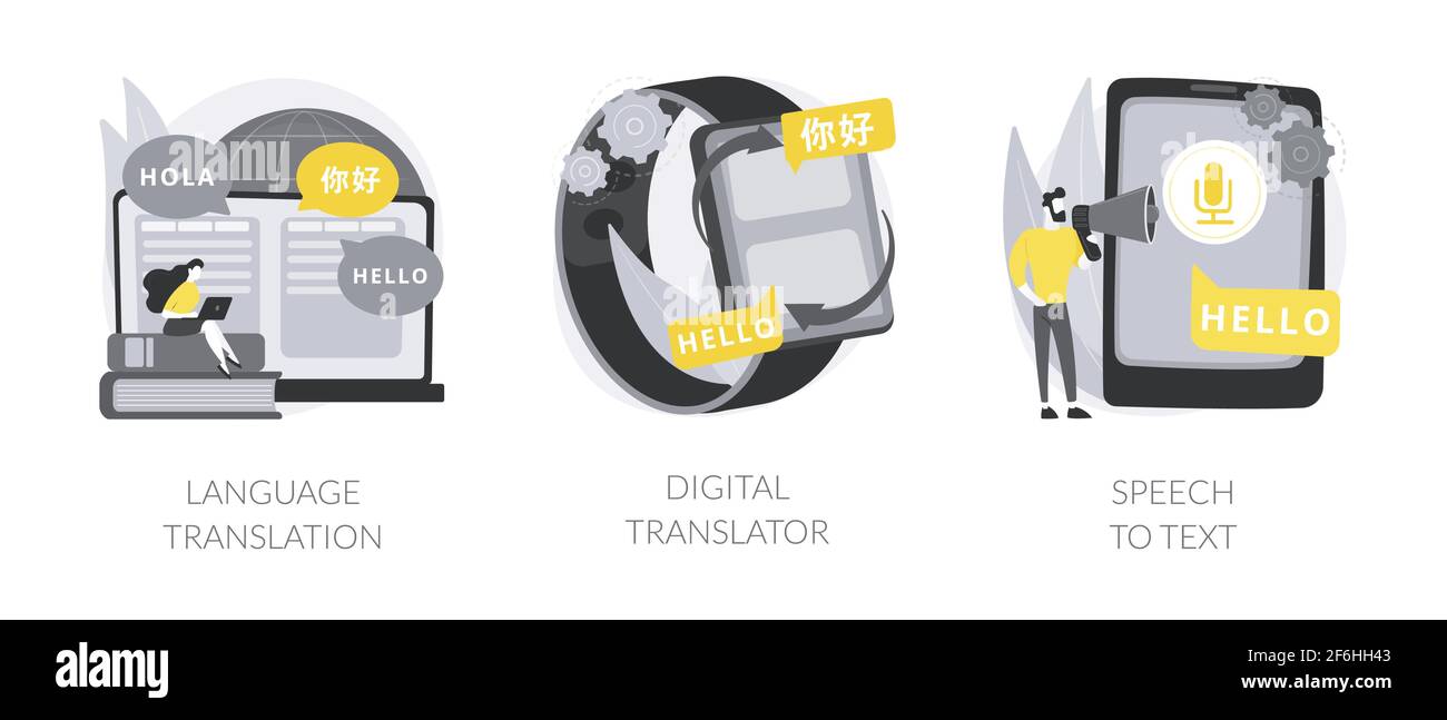 Multilingual Mobile Application Abstract Concept Vector Illustrations Stock Vector Image And Art