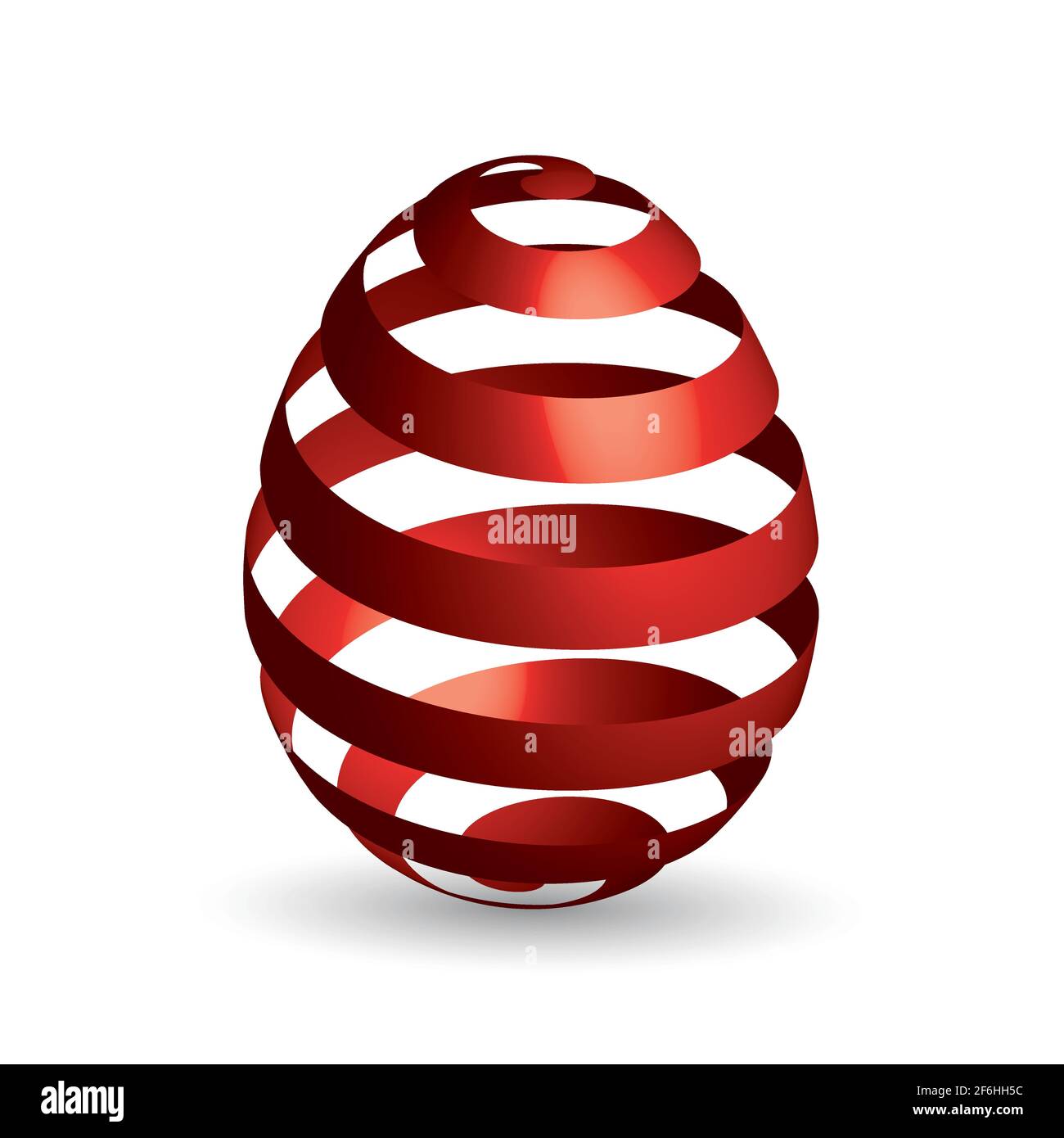 Easter egg red ribbon design Stock Vector Image & Art - Alamy
