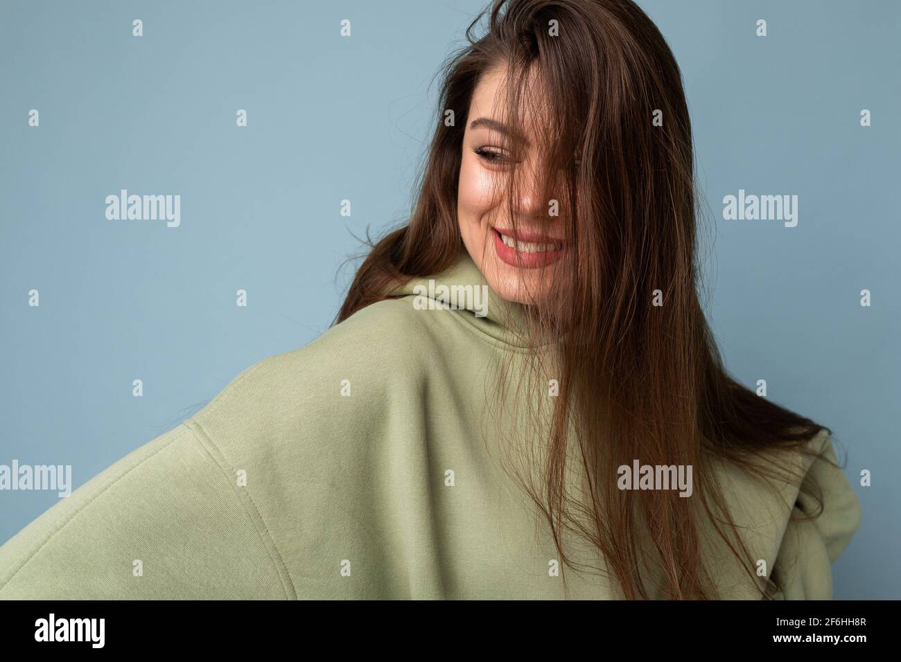 Portrait photo of nice cute sweet lovely lovable attractive adorable ...