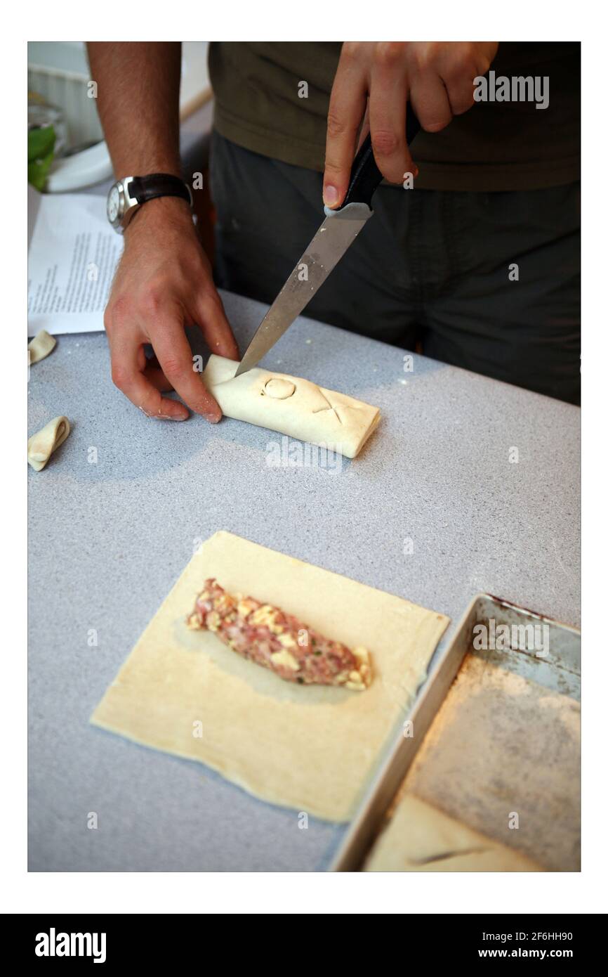 Simon Usborne cooks a pack lunch and eats in the office. Sausage Rolls ...