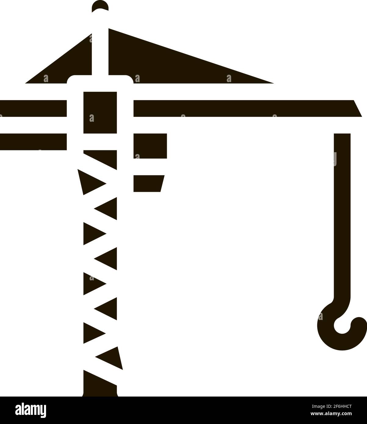 engineering crane icon Vector Glyph Illustration Stock Vector Image ...