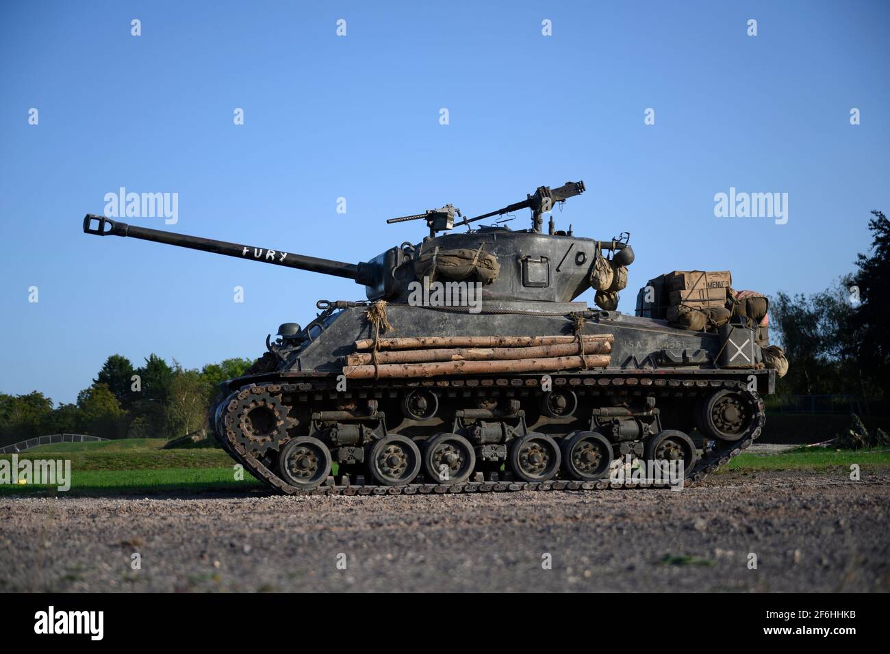 Sherman Tank 'Fury' Stock Photo - Alamy
