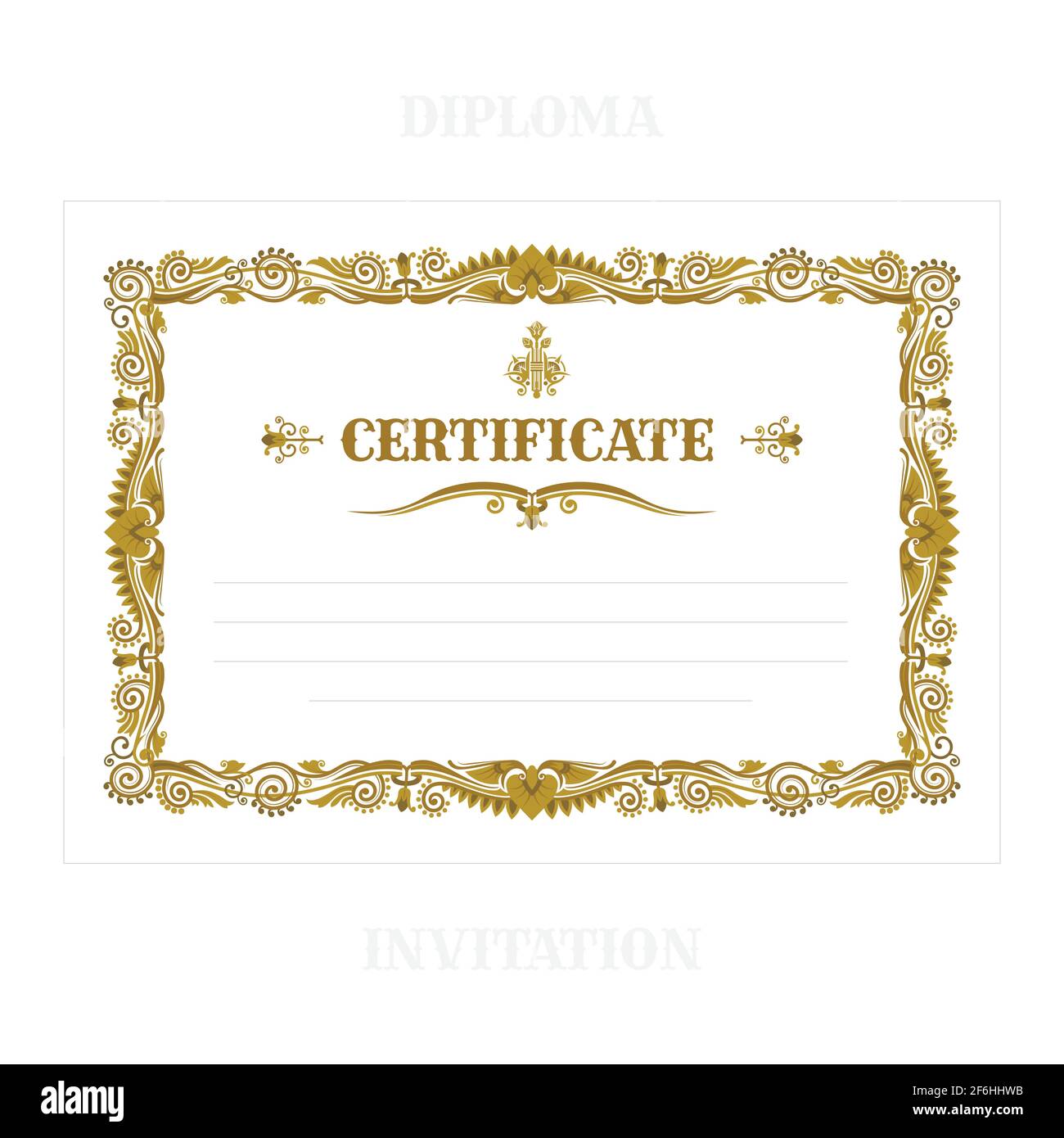 Diploma frame vector vectors hi-res stock photography and images - Alamy