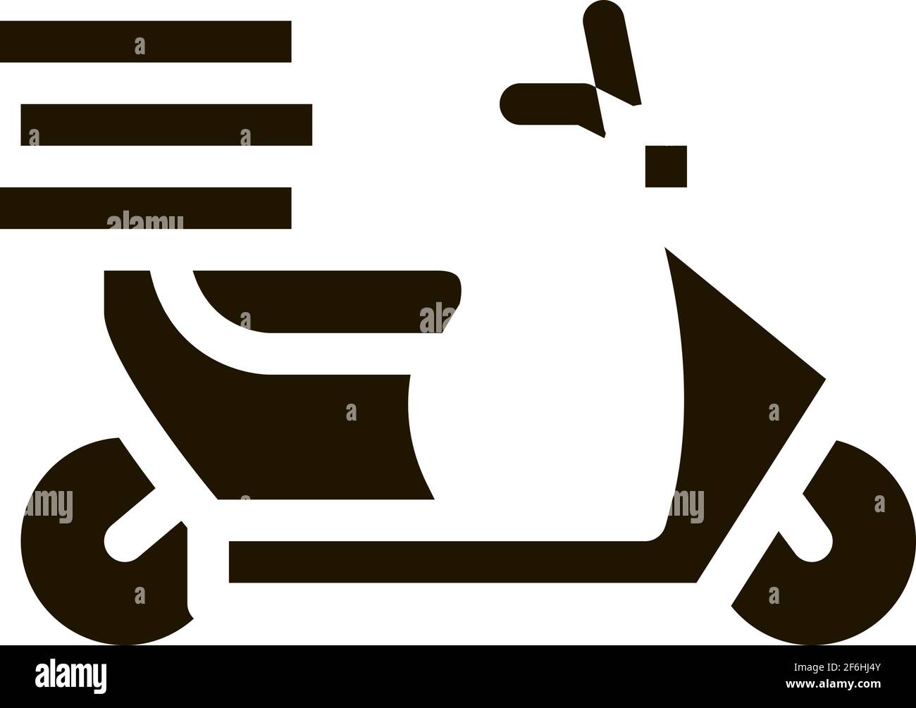 food delivery motorcycle icon Vector Glyph Illustration Stock Vector ...