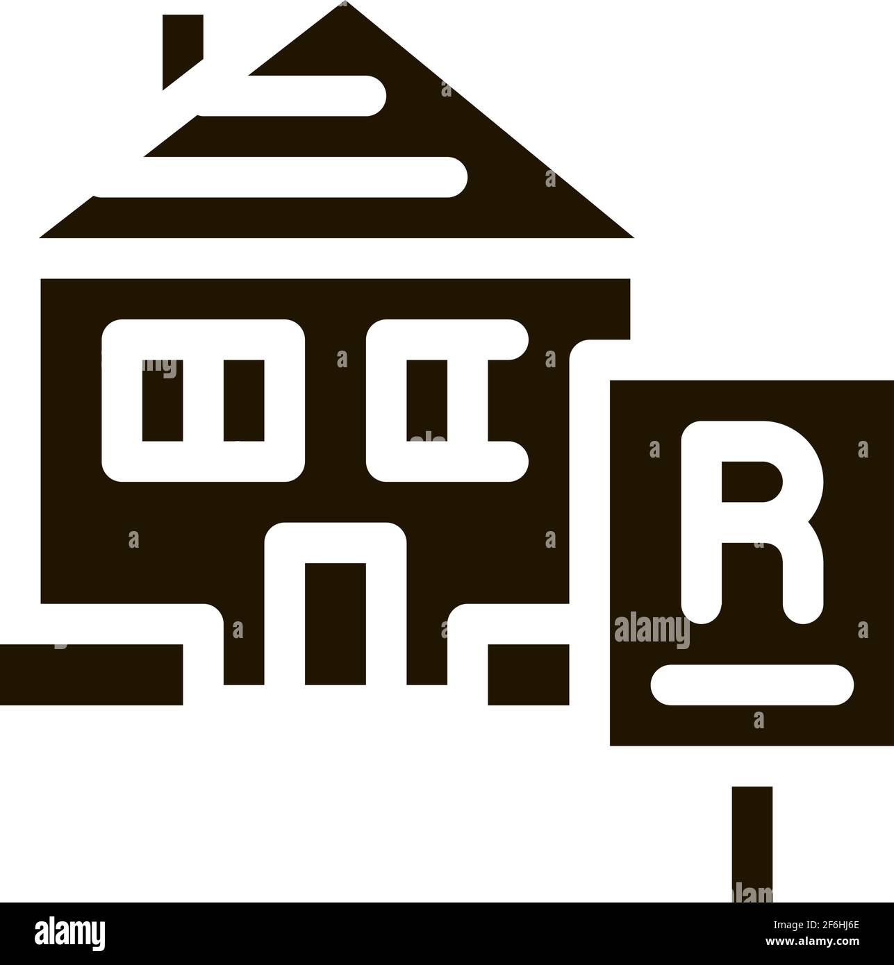 house rent icon Vector Glyph Illustration Stock Vector Image & Art - Alamy