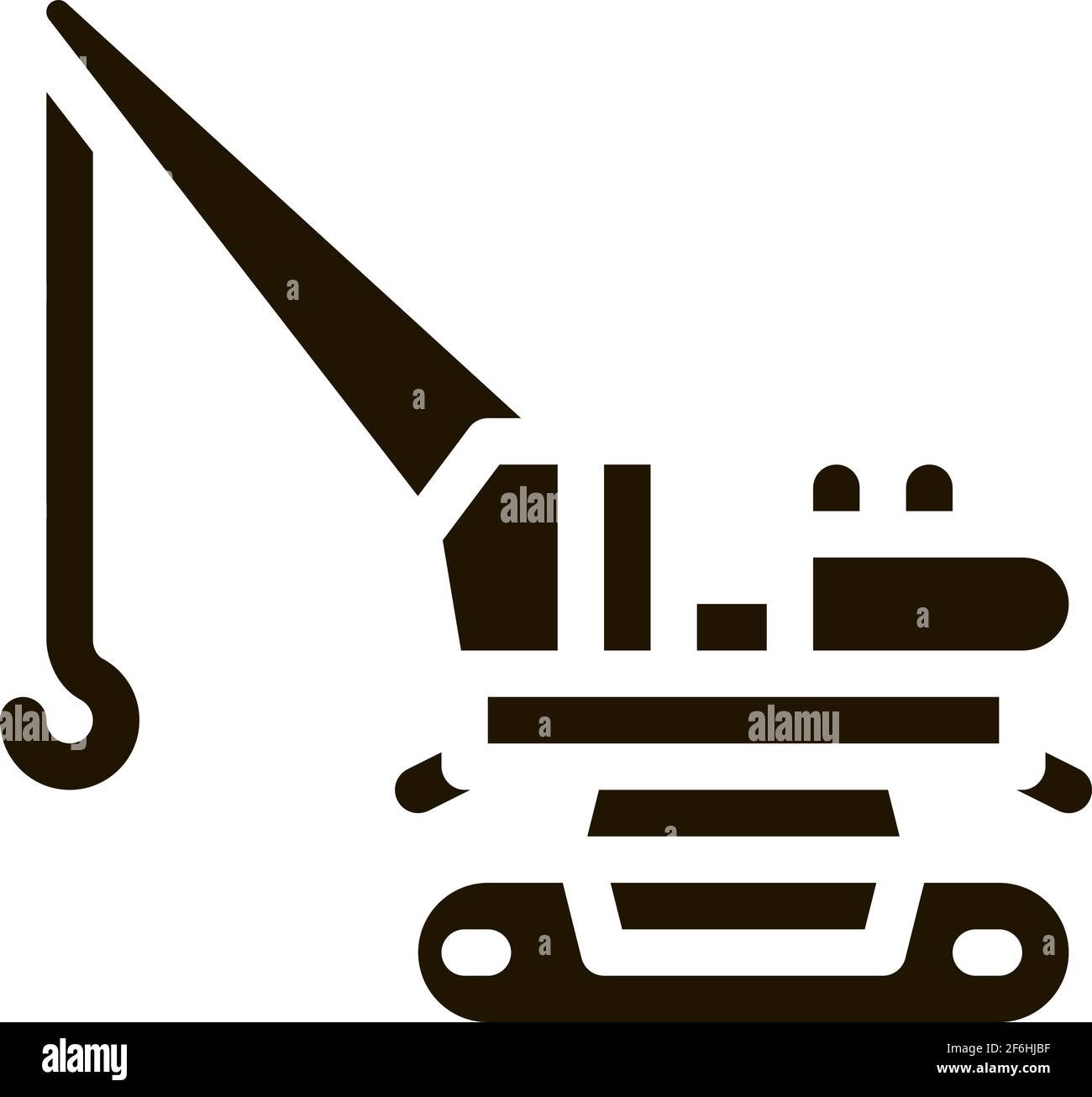 crane machine icon Vector Glyph Illustration Stock Vector Image & Art ...