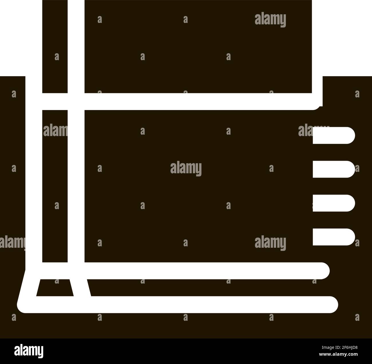strip foundation icon Vector Glyph Illustration Stock Vector Image ...