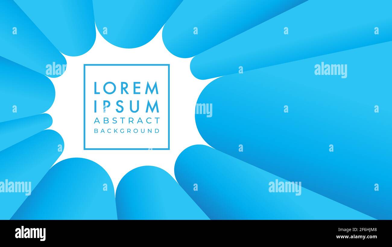 Vector illustration of rotating convex rounded shape in blue color ...