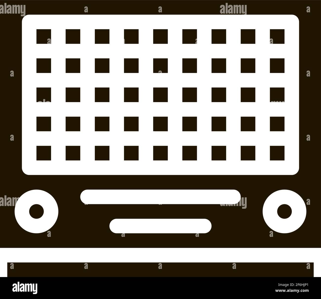 vintage radio icon Vector Glyph Illustration Stock Vector Image & Art ...