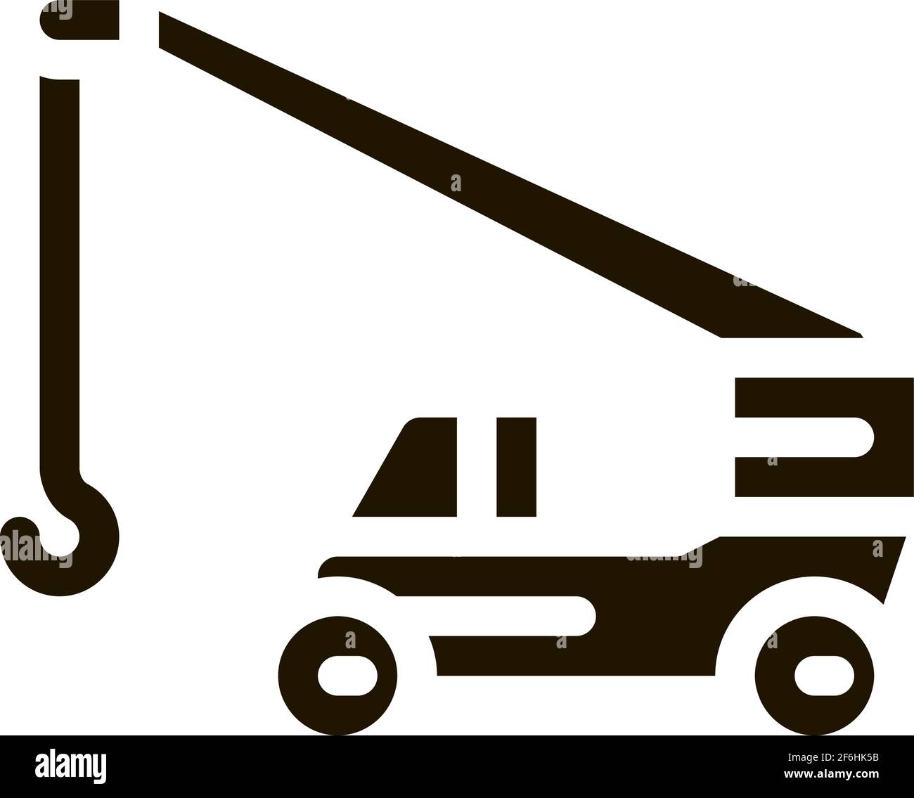 machinery crane icon Vector Glyph Illustration Stock Vector Image & Art ...