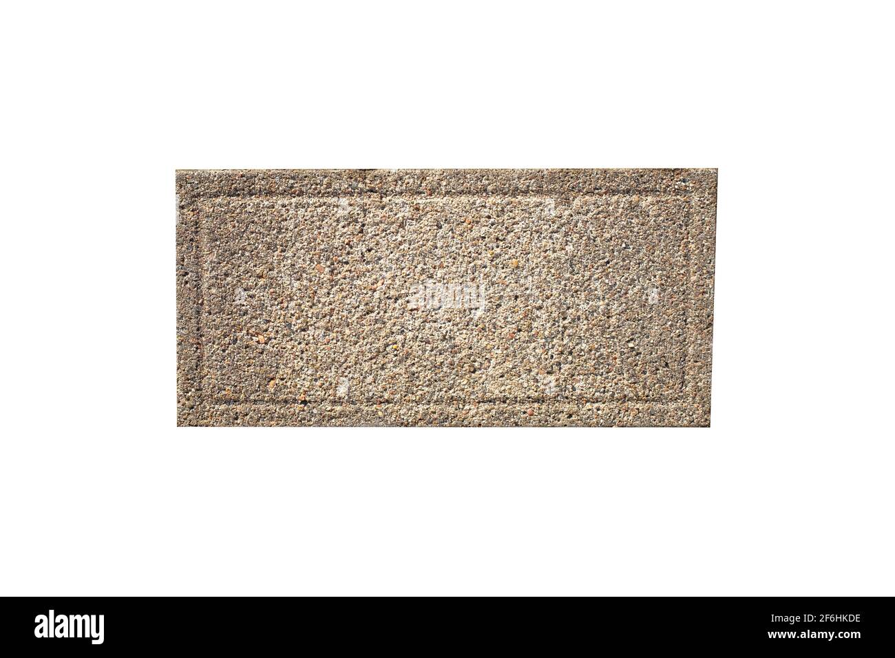 stone plaque of gray color isolated on a white background. High quality ...