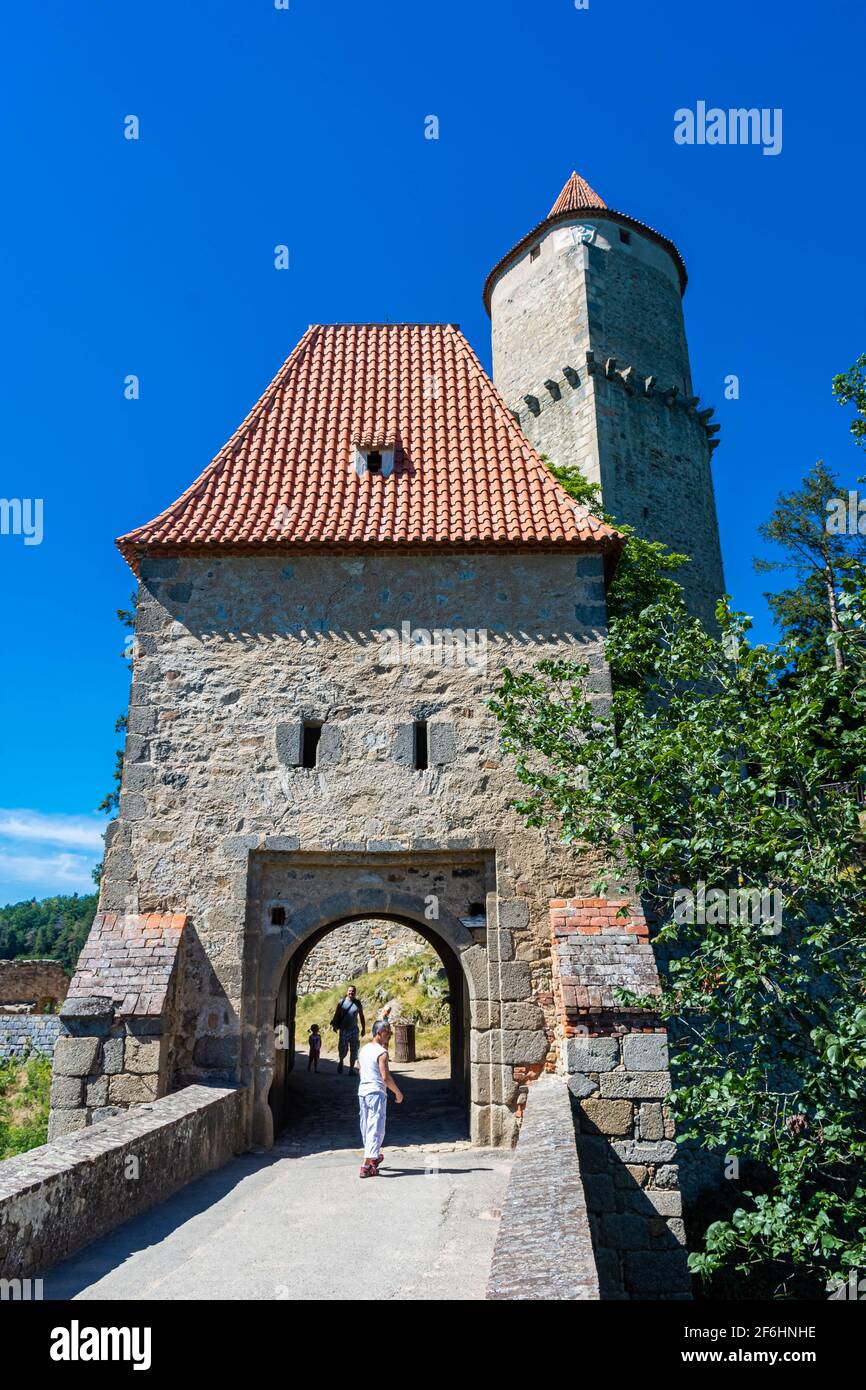 ZVIKOV, CZECH REPUBLIC, 1 AUGUST 2020: Entrance of the Zvikov Castle ...