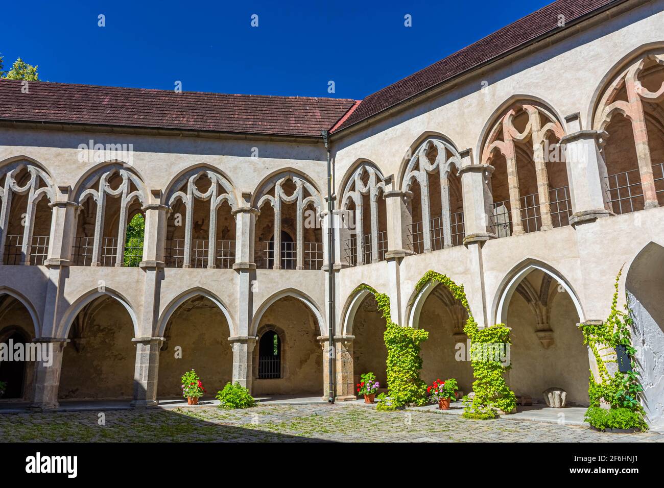 ZVIKOV, CZECH REPUBLIC, 1 AUGUST 2020: Courtyard of Zvikov Castle Stock ...