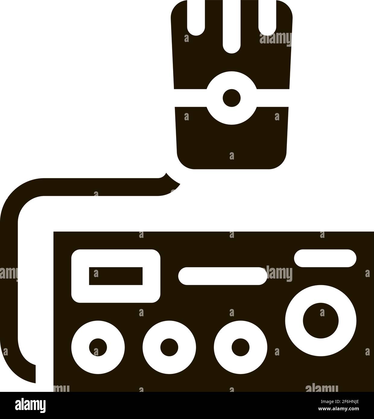 police radio icon Vector Glyph Illustration Stock Vector Image & Art ...