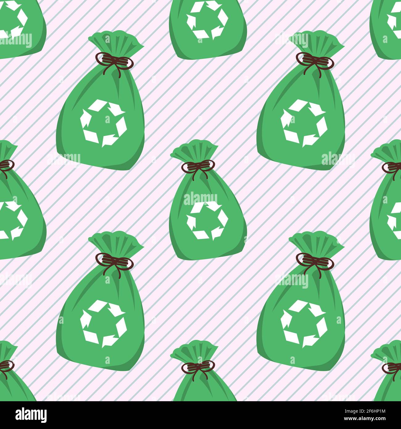 green garbage bag seamless pattern vector illustration Stock Vector ...