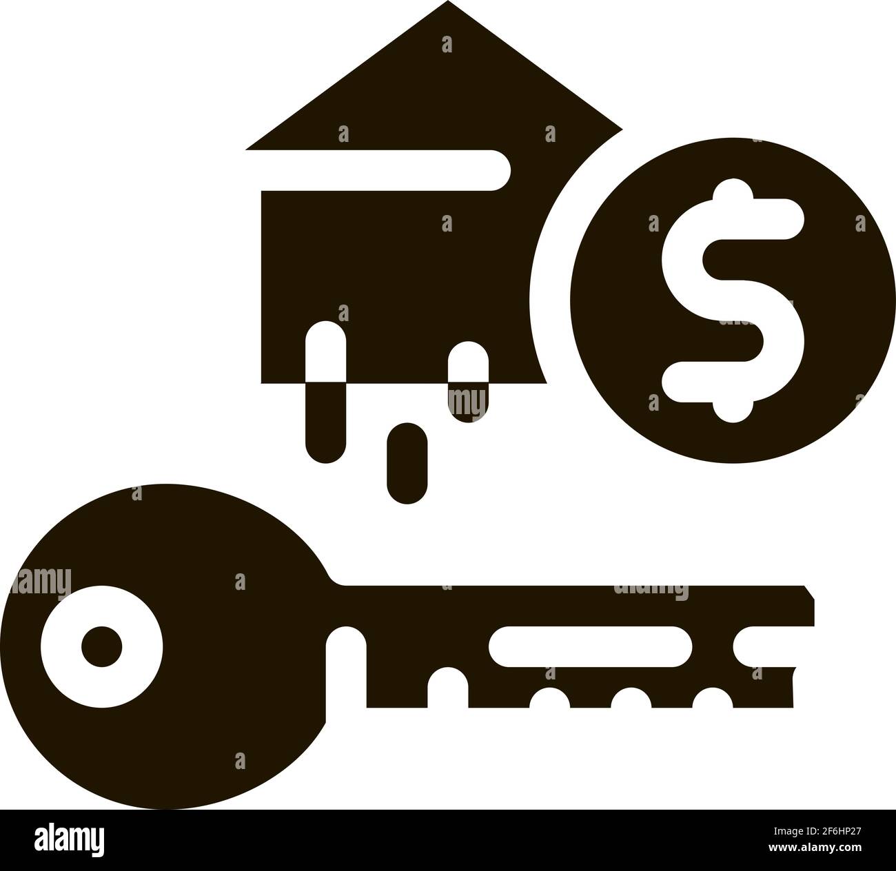 key from bought house icon Vector Glyph Illustration Stock Vector Image ...