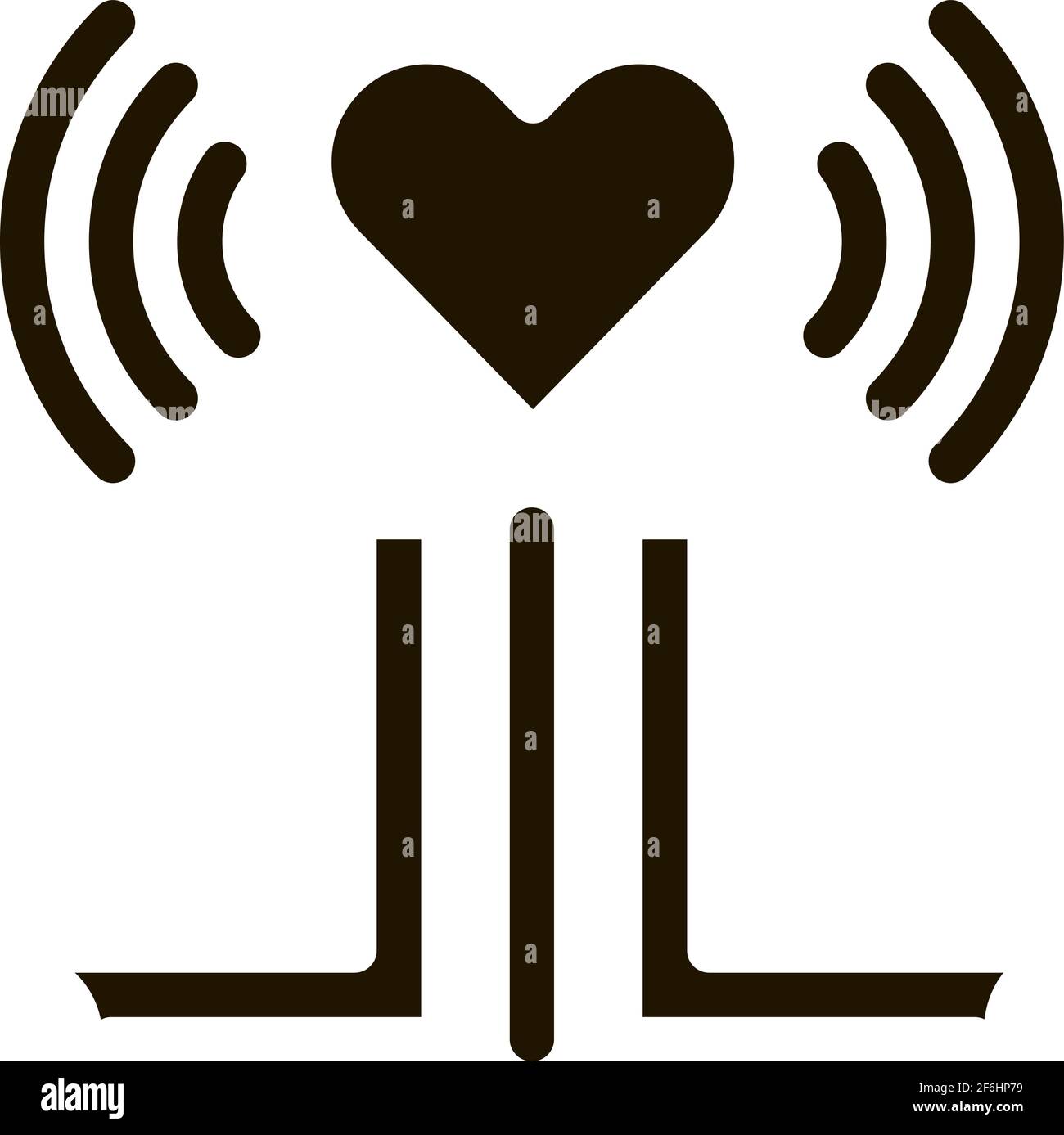 cardio electronic device icon Vector Glyph Illustration Stock Vector ...