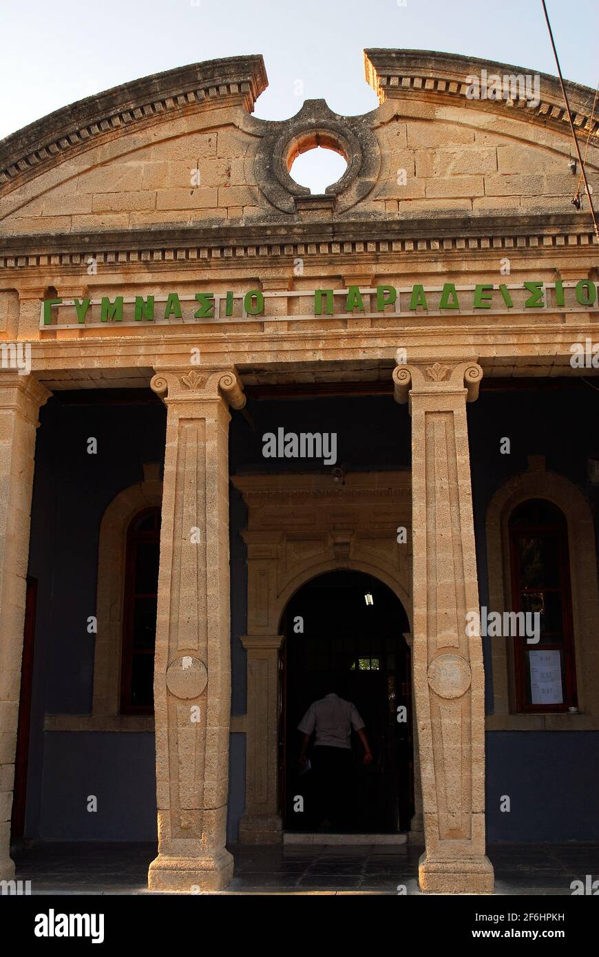 Greece, Rhodes island Paradeisi village traditional architecture Stock ...