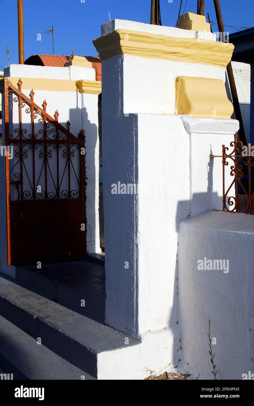 Greece, Rhodes island Paradeisi village traditional architecture Stock ...
