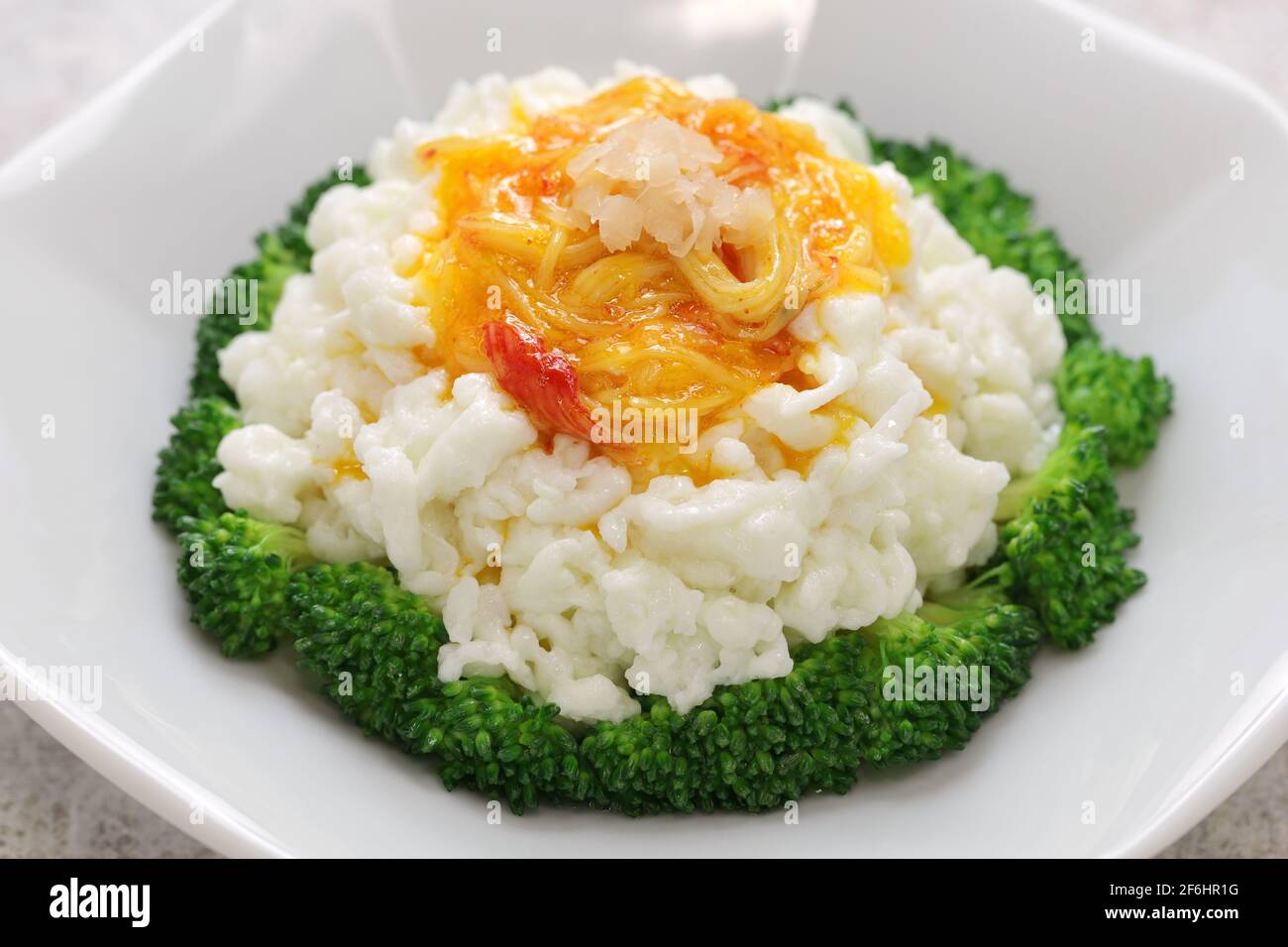 sai pang xie, chinese imitated crab dish made with eggs(scrambled egg ...