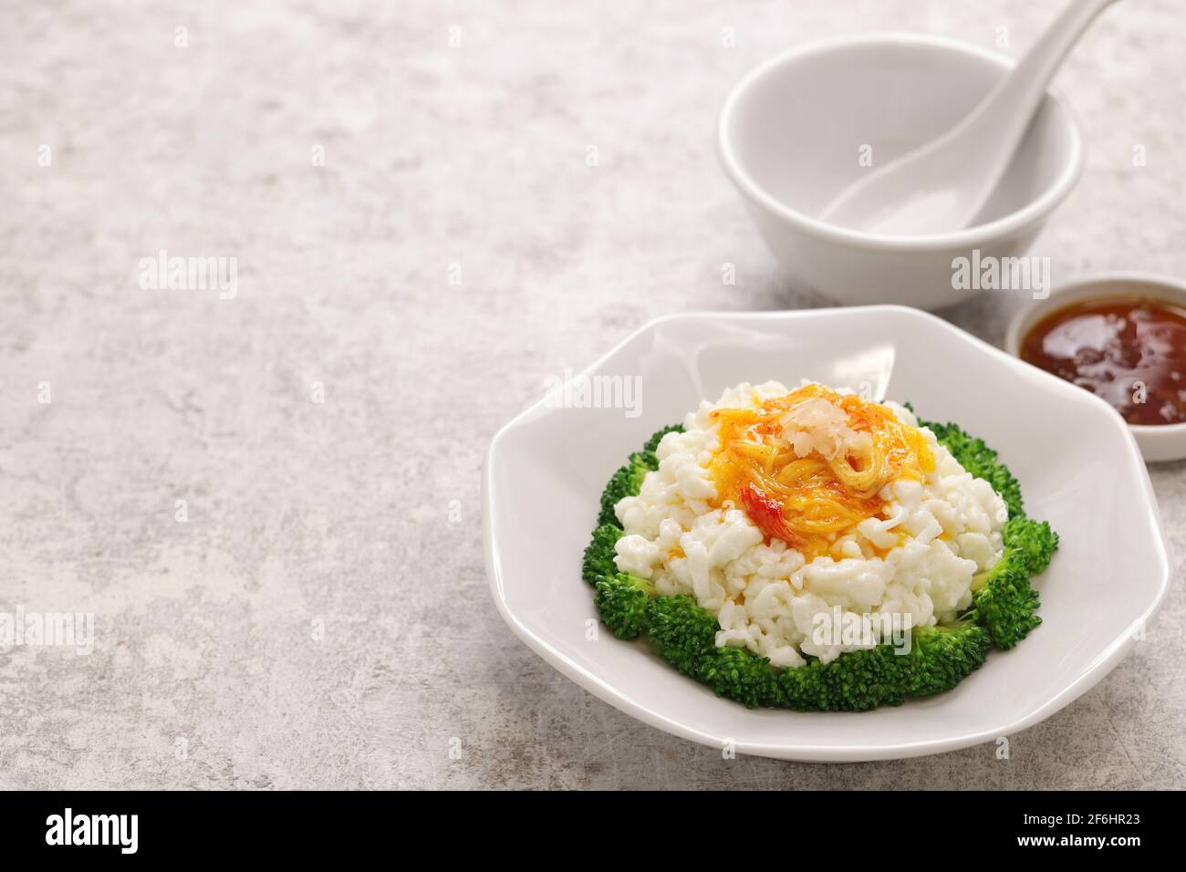 sai pang xie, chinese imitated crab dish made with eggs(scrambled egg ...