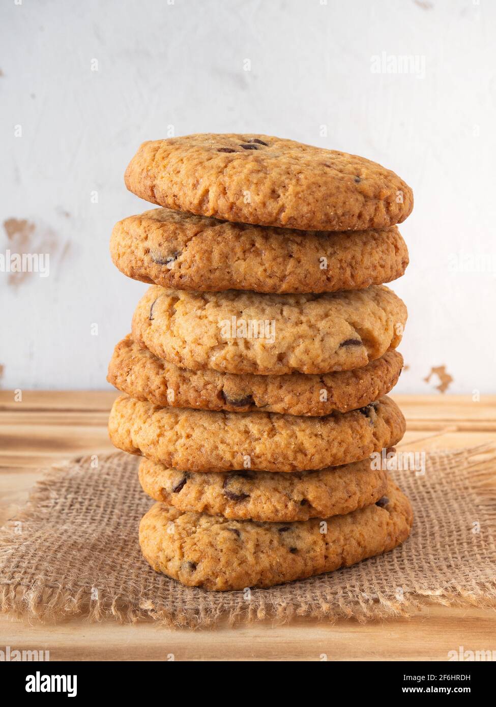 Homemade chocolate cookies rustic background Stock Photo - Alamy
