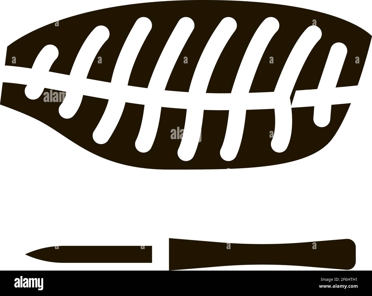 fish fillet icon Vector Glyph Illustration Stock Vector Image & Art - Alamy