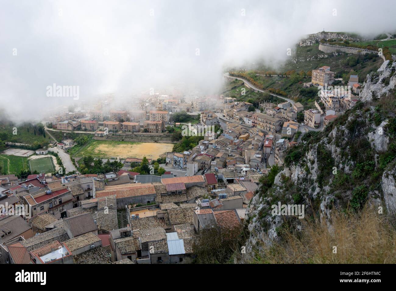 Sicily caltabellotta castle hi-res stock photography and images - Alamy
