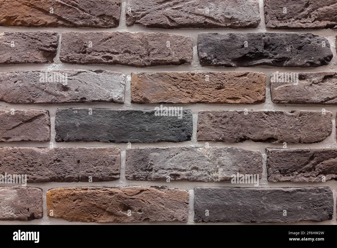 Clinker brick of brown color. Clinker thermal panels for finishing the ...