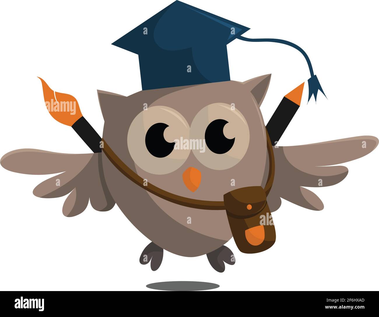 Owl bird template design Smart Education with Owl Symbol Stock Vector ...