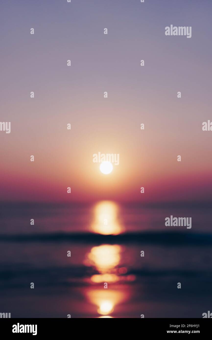 Blur tropical nature clean beach sunset sky time with sun light ...