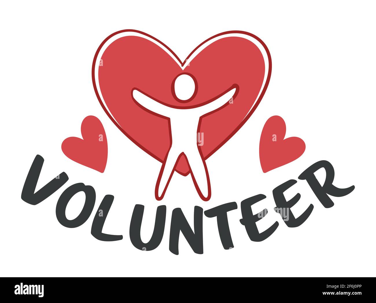 Volunteer and charity, organization helping people Stock Vector Image ...