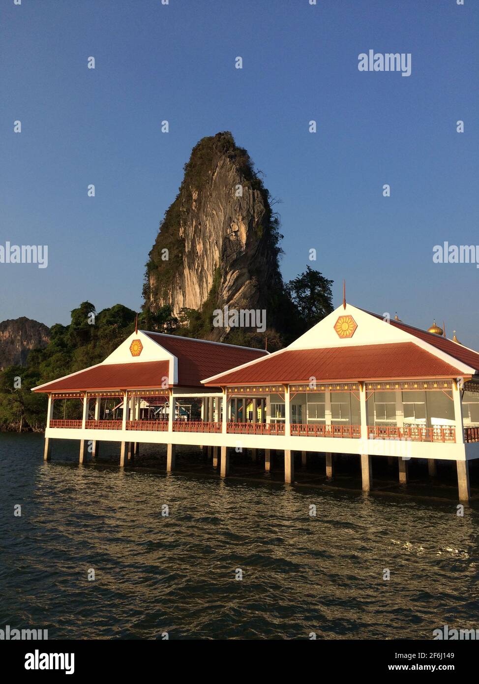 Koh Panyi, Phang Nga, Thailand - March 15 2016: Long-tail tourist boats ...