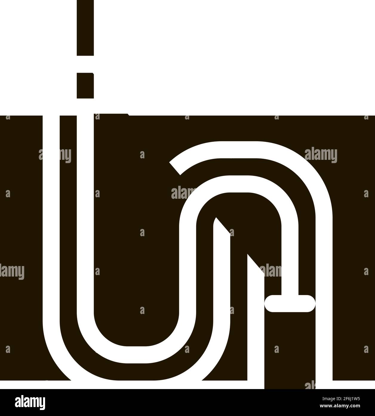 drain pipe cleaning equipment icon Vector Glyph Illustration Stock ...