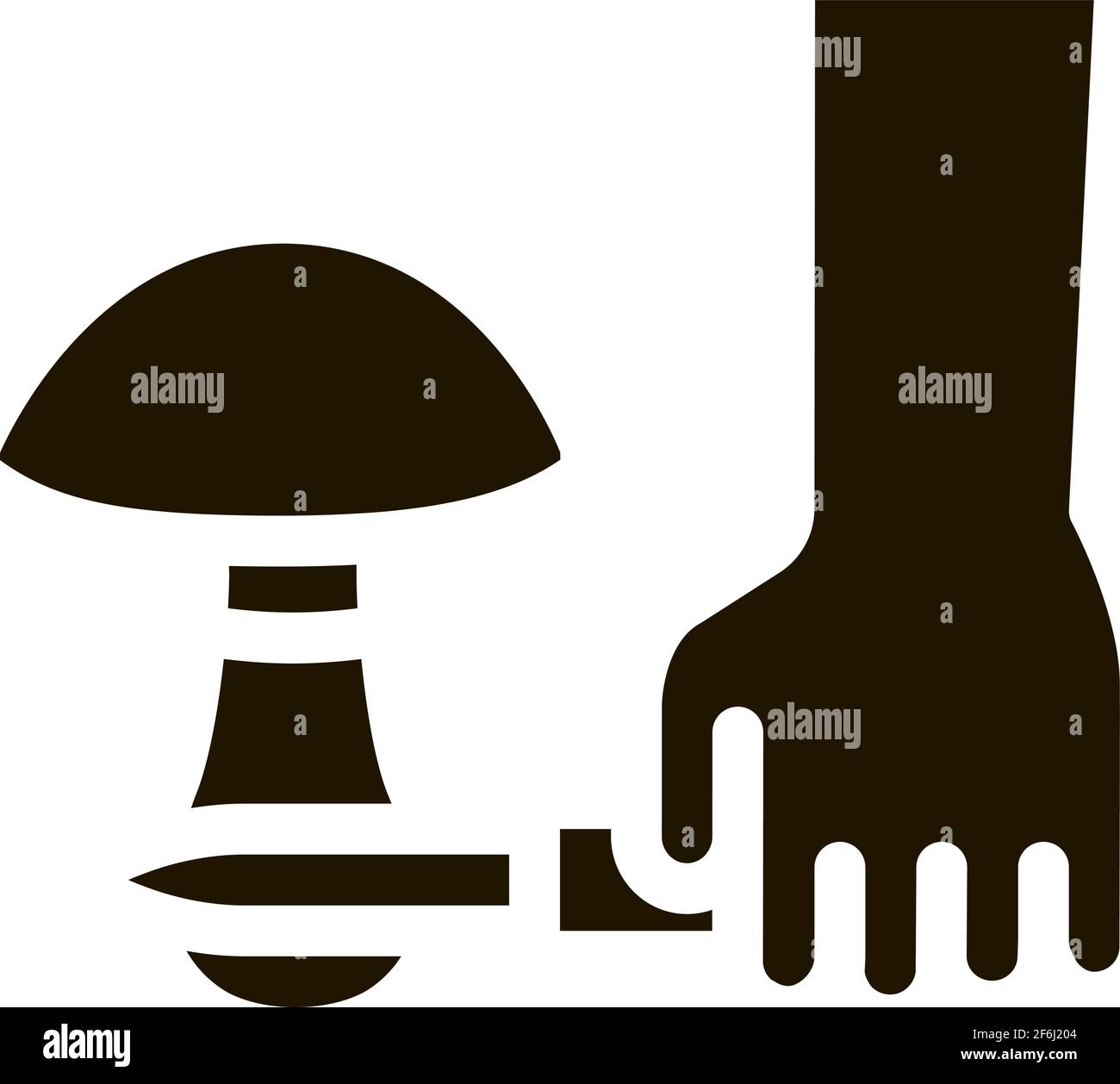 Cutting mushroom Stock Vector Images - Alamy